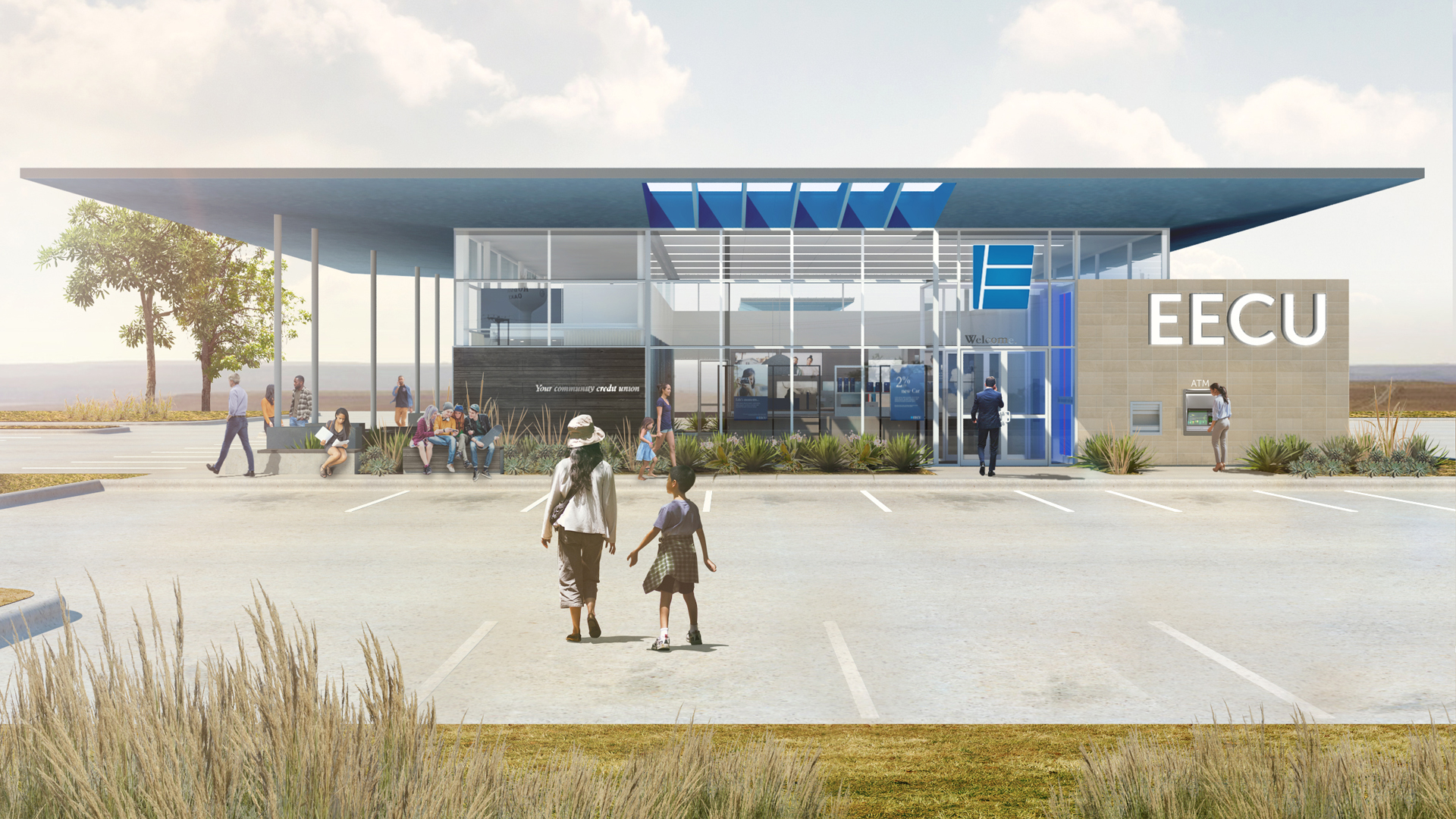 EECU Financial Center Concept/Hudson Oaks | Brock Architecture